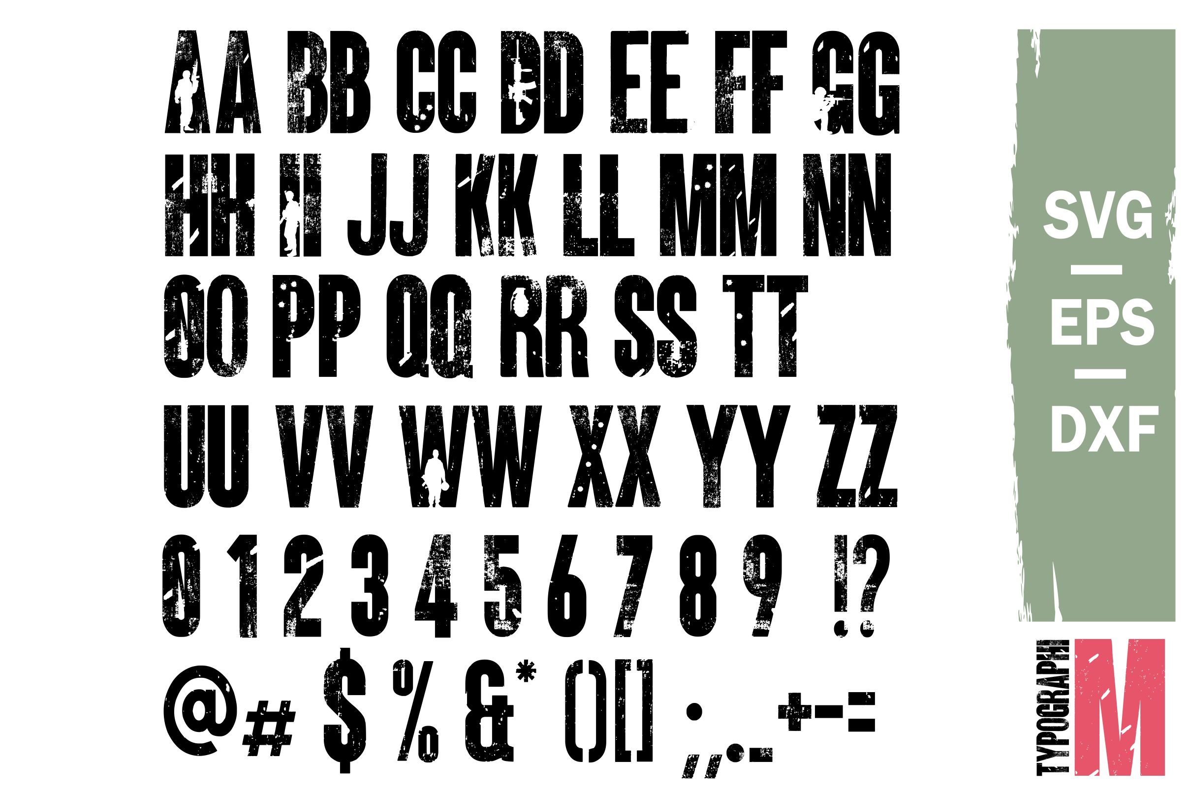 Distressed Army Font