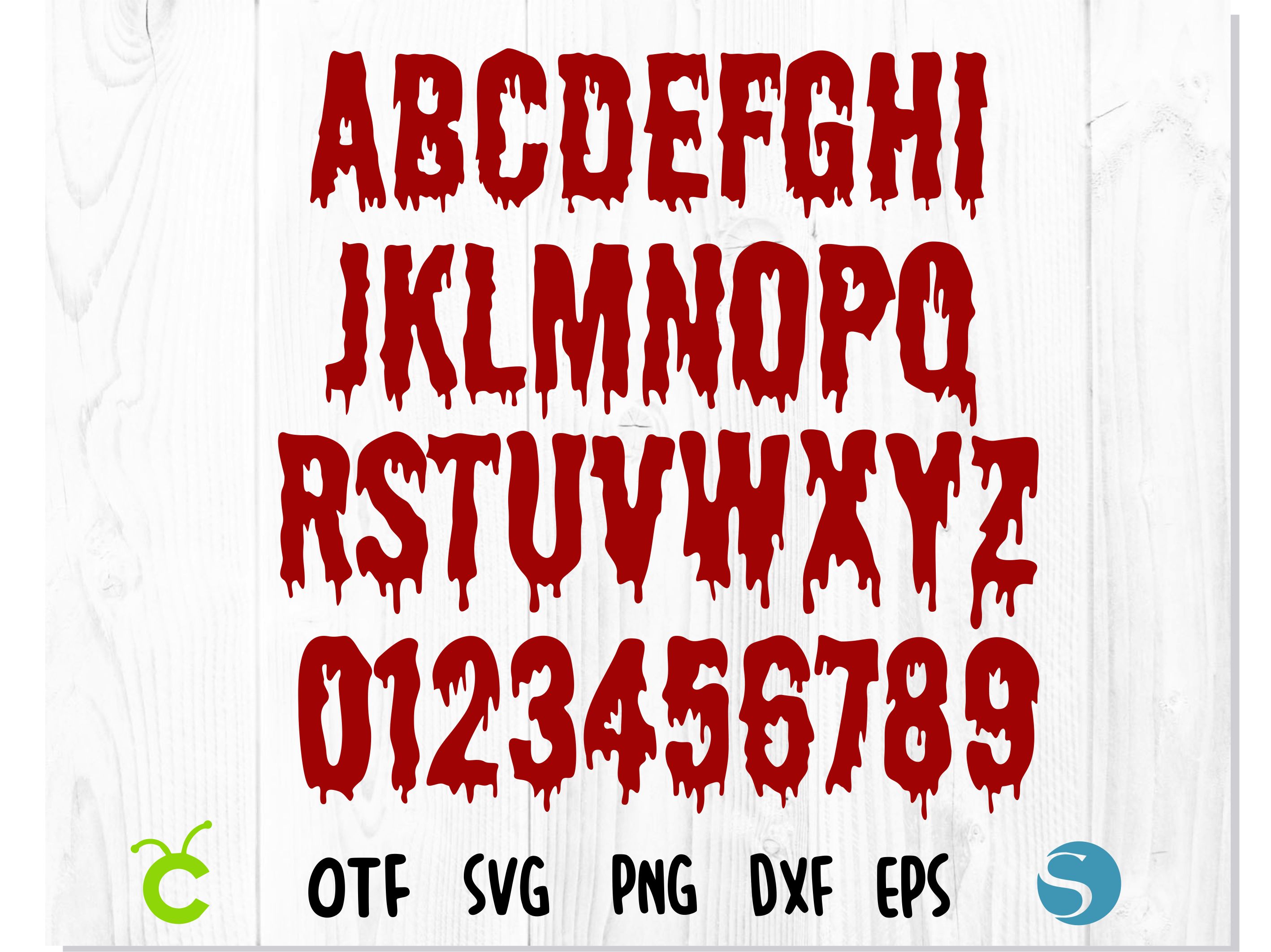 Blood Drip Font Dripping Font Otf, Dripping Blood Font SVG, Halloween