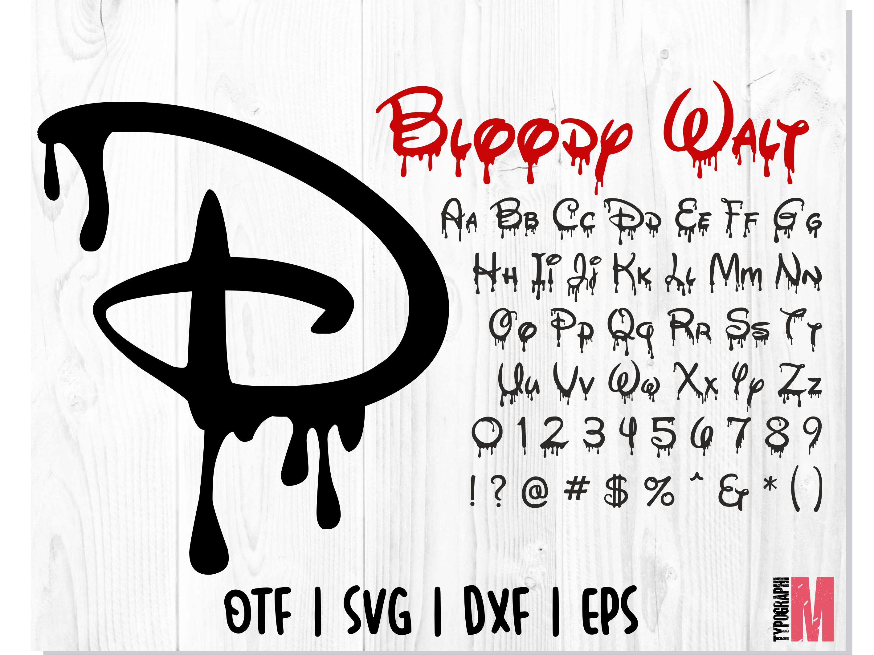 Halloween Disney font OTF | Disney Dripping font SVG Cut fil | Inspire ...