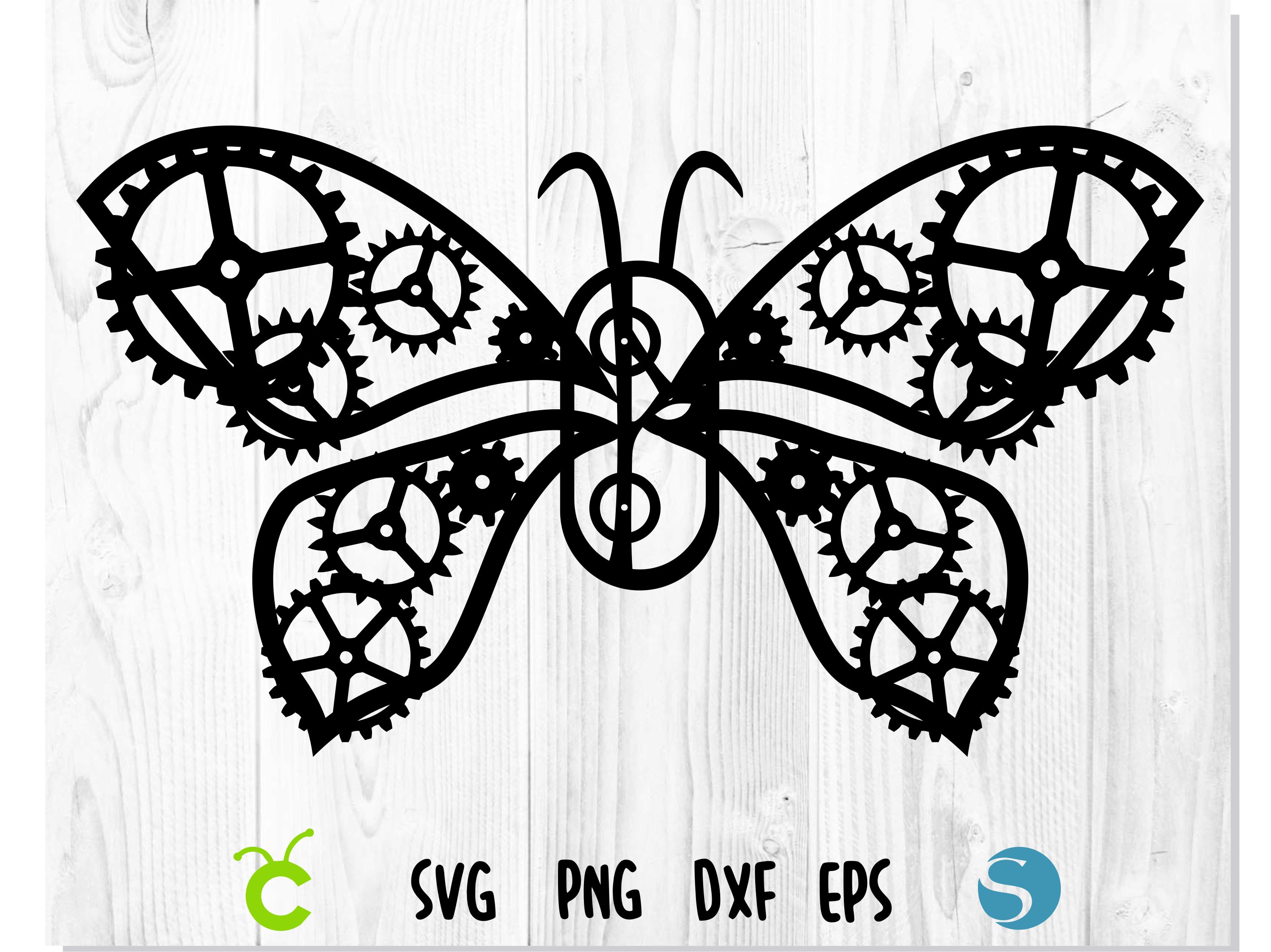 Butterfly Steampunk svg, Butterfly vector file, Butterfly pn | Inspire Uplift