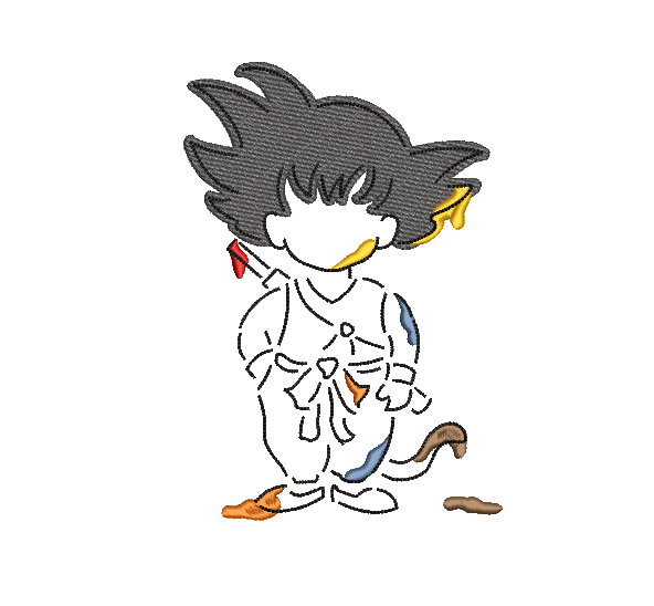 Anime Embroidery Line Art Design - Dragon Ball Z Embroidery - Inspire ...