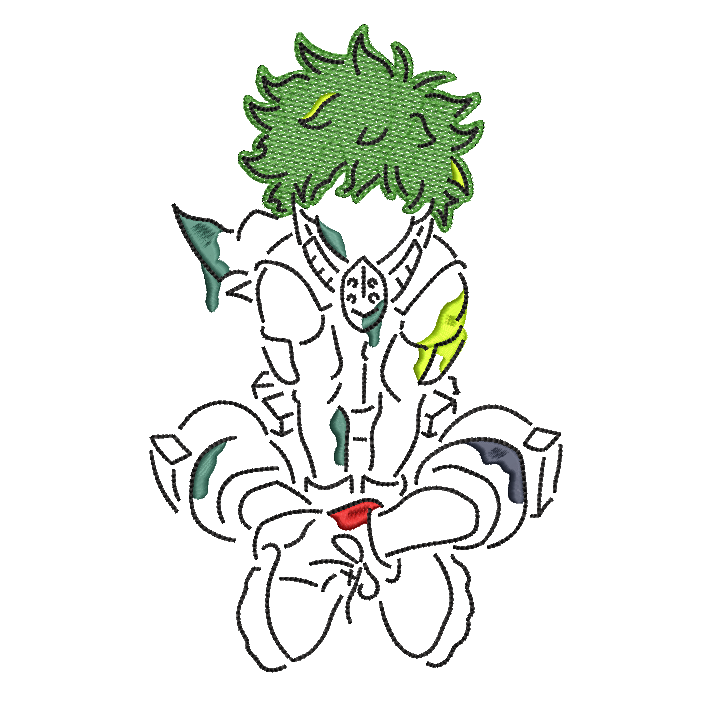 Embroidery Line Art Design - My Hero Academia Embroidery Pat - Inspire ...