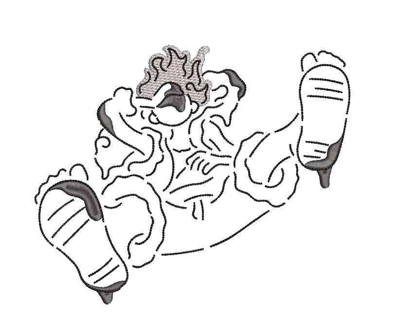 Anime Embroidery Line Art Design - One Piece Embroidery Patt | Inspire ...