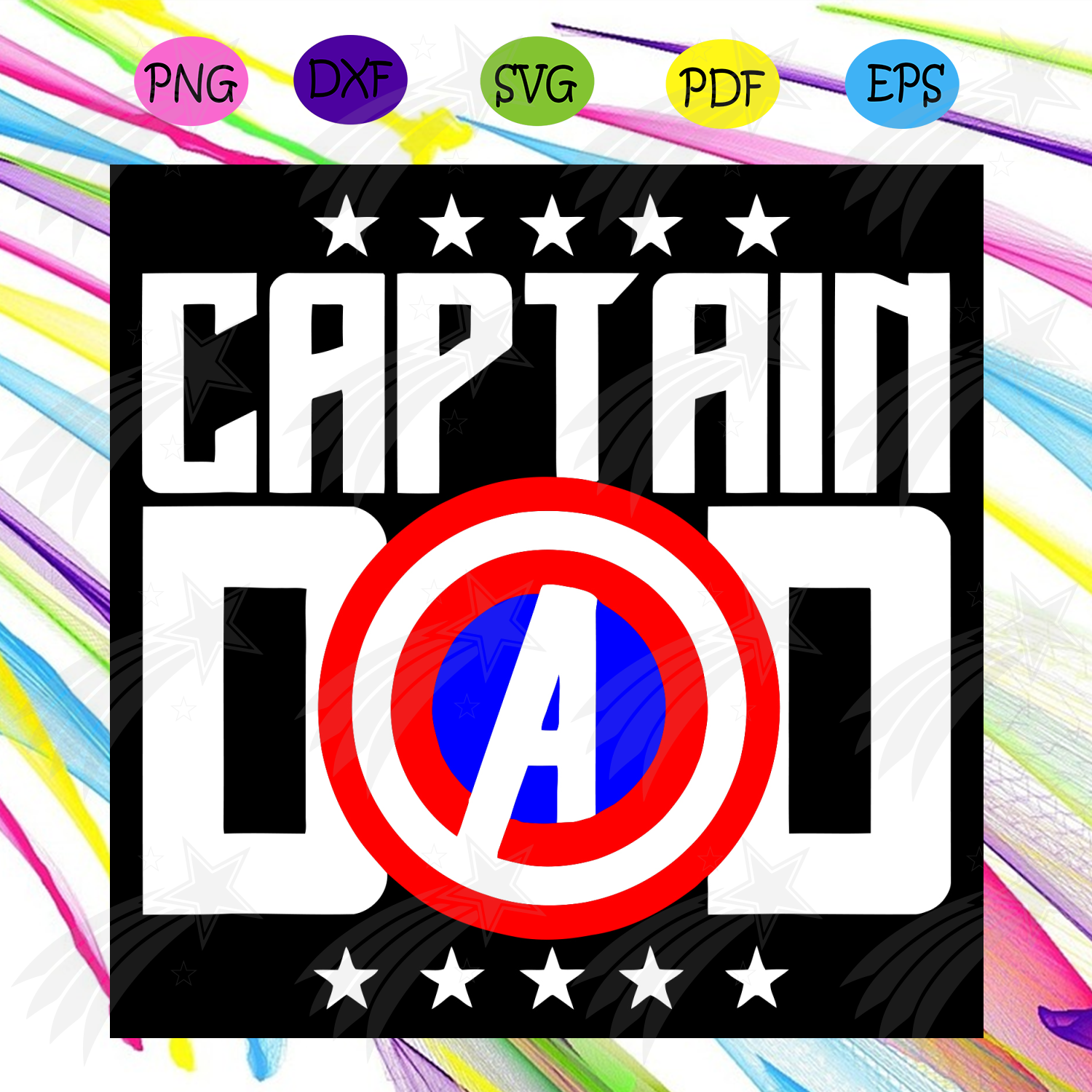 Captain Dad Svg, Trending Svg, Captain America Svg, Dad Svg, | Inspire ...