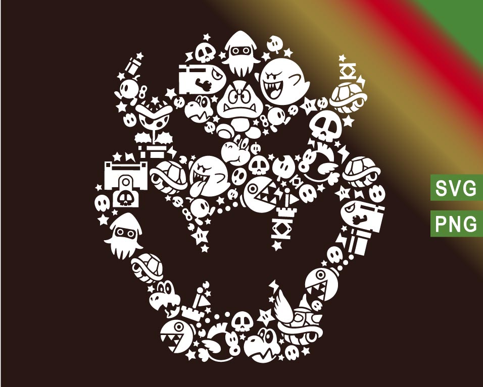Bowser svg, Super Mario Svg, mario bros svg png, Bowser mosa | Inspire ...