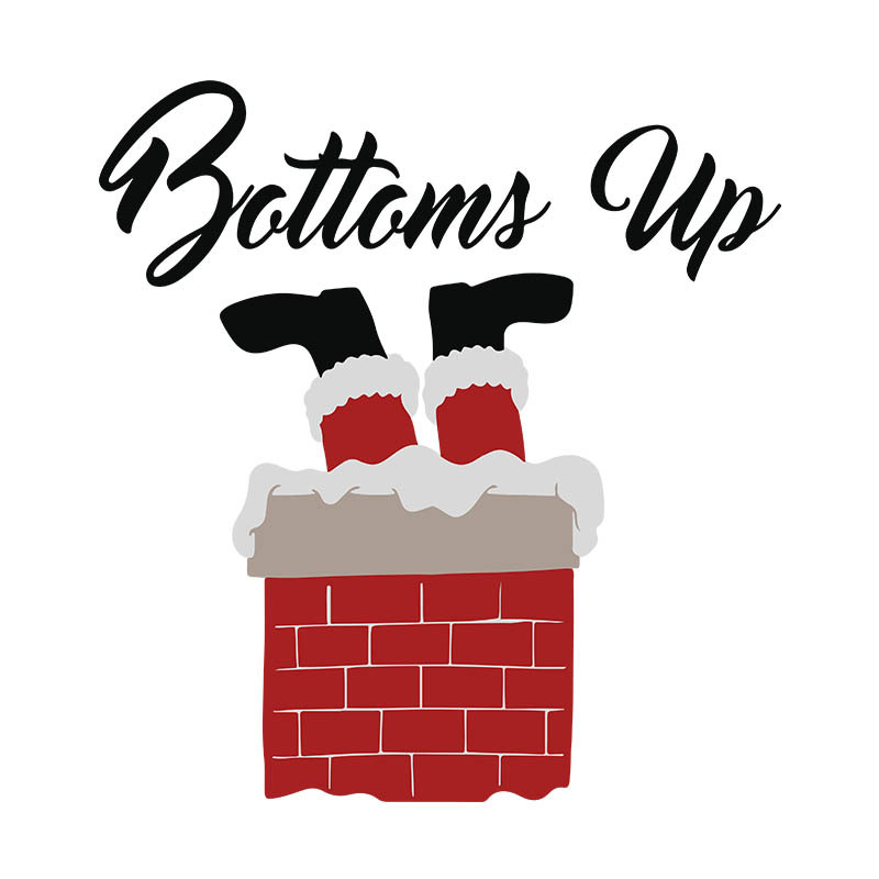 Santa in chimney svg Christmas svg Santa svg Bottoms up funn | Inspire ...