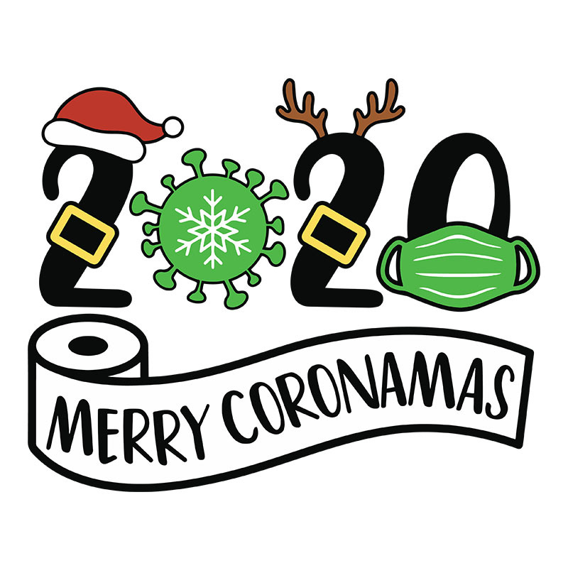 Merry Coronamas Clip Art, Santa Mask SVG, Covid Holiday, Fun - Inspire ...