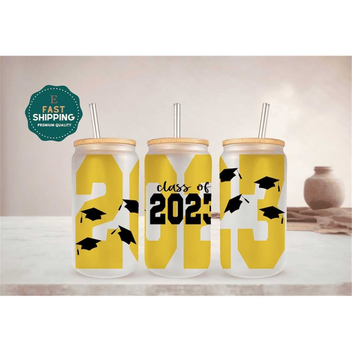 Class Of 2023 Glass Cup for Women, Class Of 2023 Glass Can f | Inspire ...