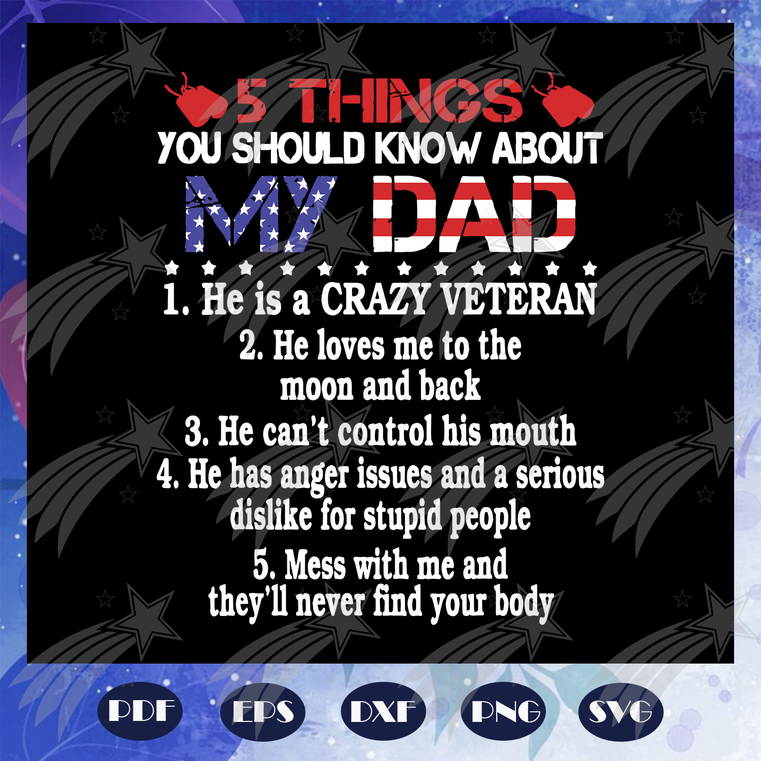 5 things you should do about my dad svg, fathers day svg, fa | Inspire ...