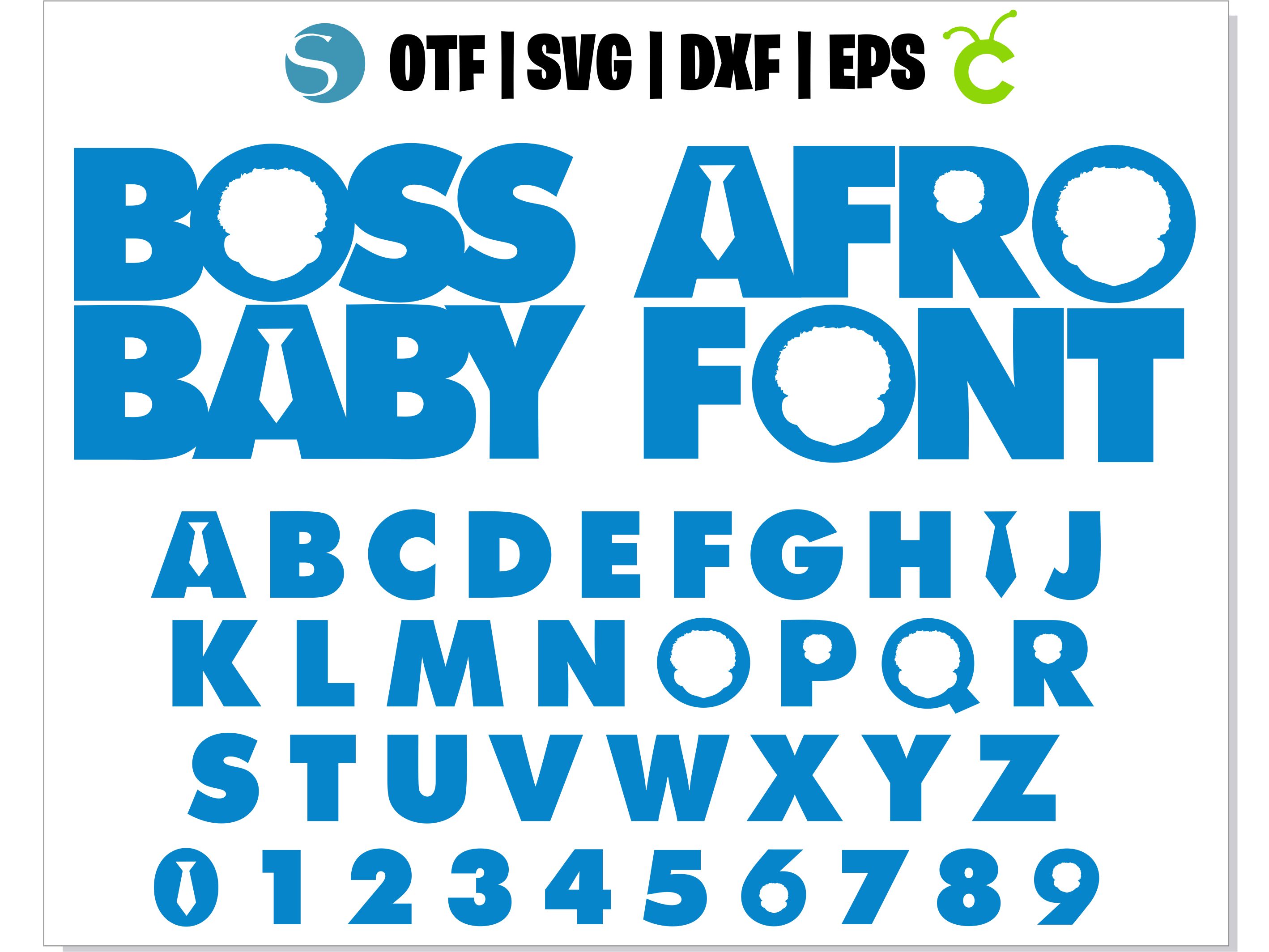 African American Boss Baby Font | Instant download | Inspire Uplift