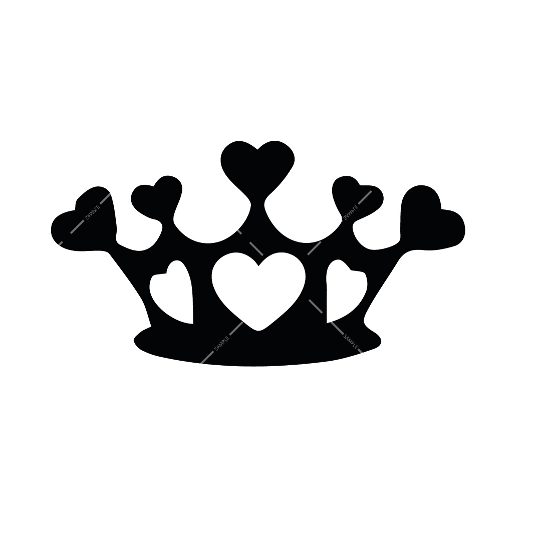 Heart Crown SVG, PNG, PDF, Simple Hearts Svg - Inspire Uplift