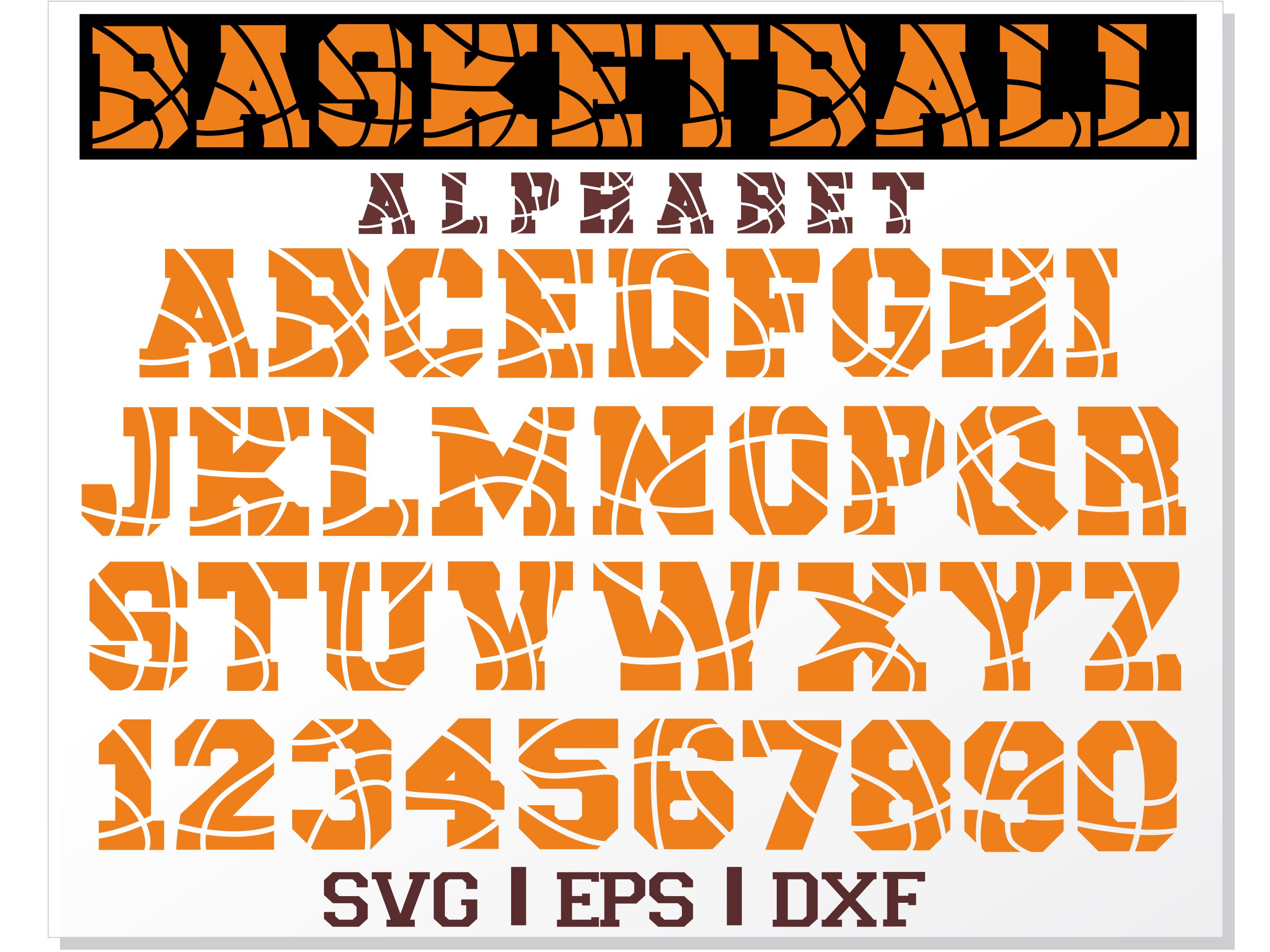 Basketball Font SVG, Basketball letters SVG, Basketball numb | Inspire ...