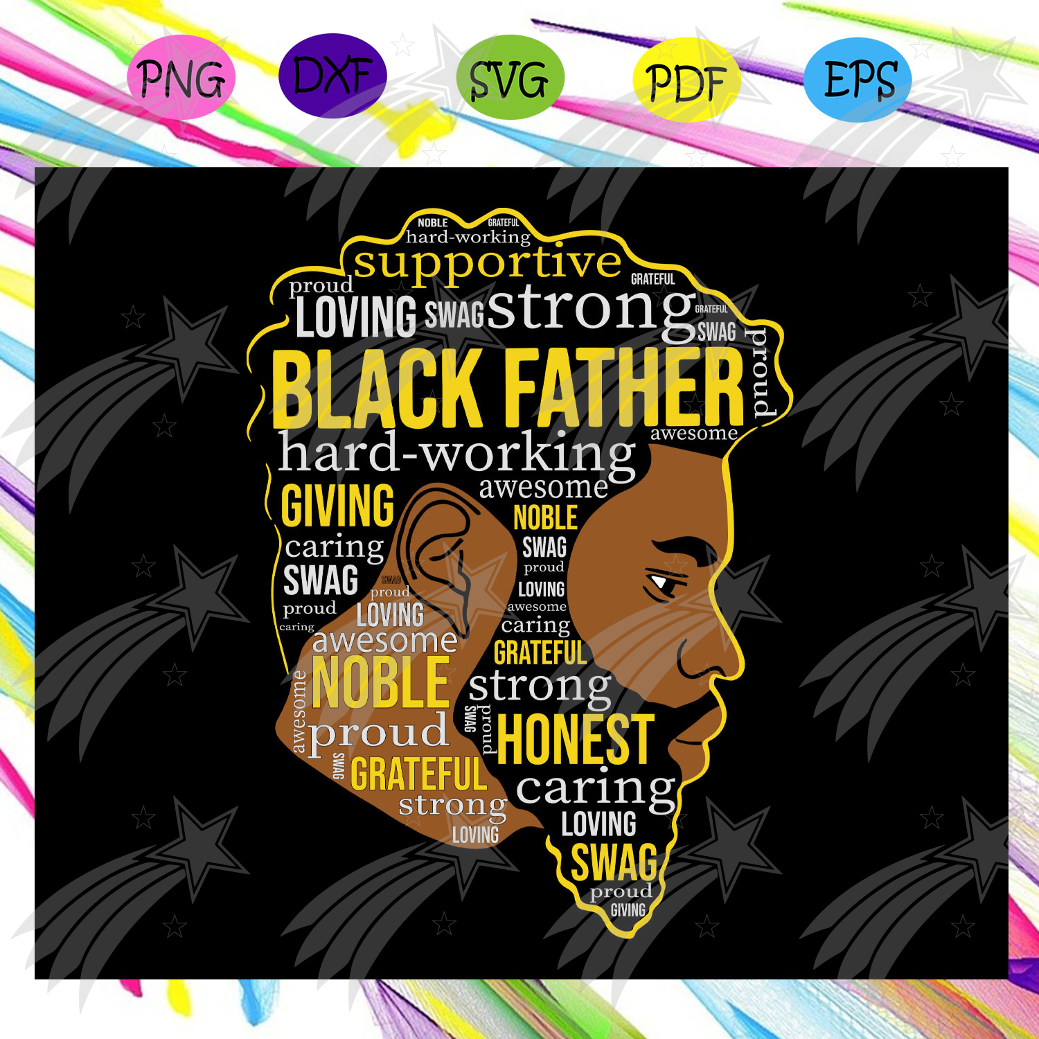 Black Father Svg, Dope Black Dad Svg, Proud Black Father Svg | Inspire ...