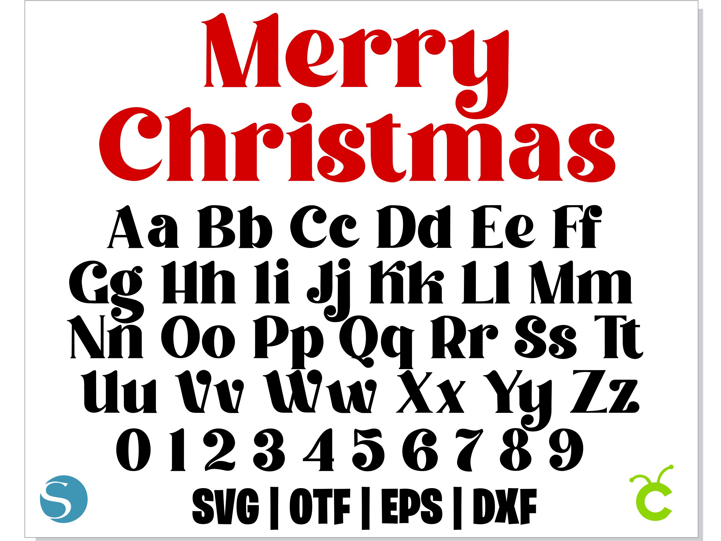 Christmas Font SVG Cricut, Christmas Font OTF, Christmas Svg | Inspire ...