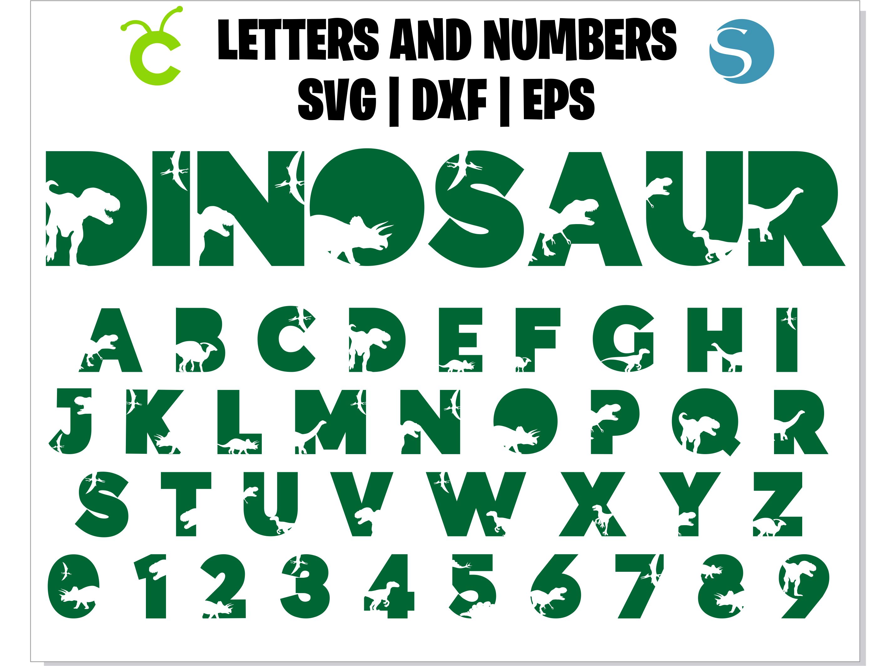 Dinosaur Font TTF, Dinosaur Alphabet SVG, Dinosaur letters S - Inspire ...