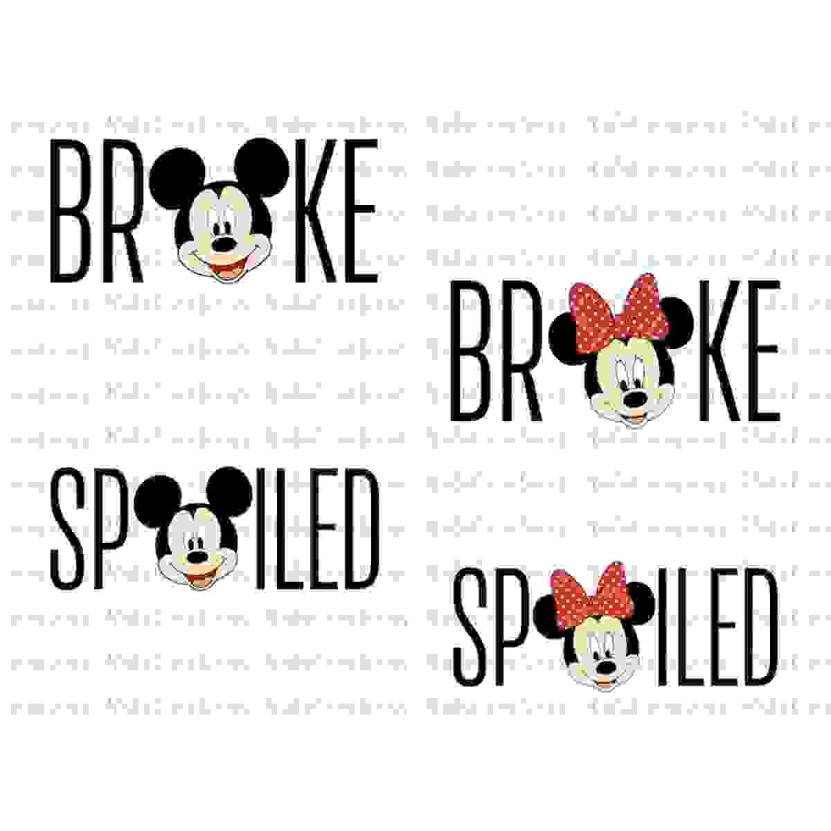 Funny Broke And Spoiled Matching Couple, Family Vacation Svg - Inspire ...
