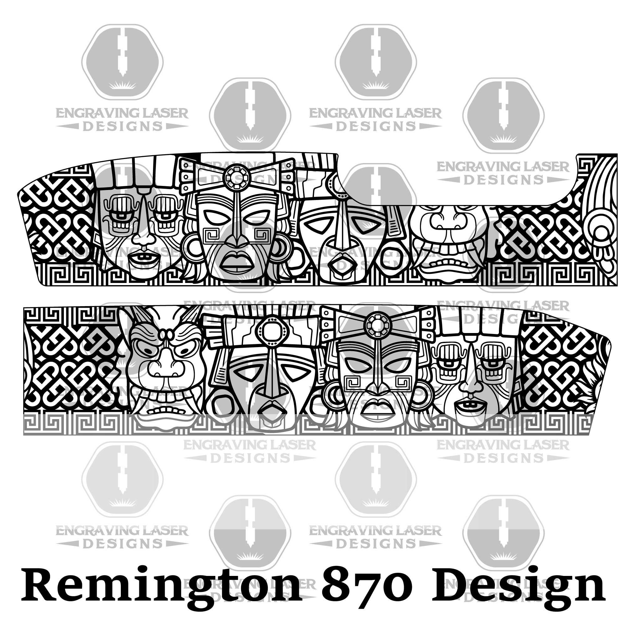 This Engraving Laser Designs Remington 870 Aztec desing | Inspire Uplift