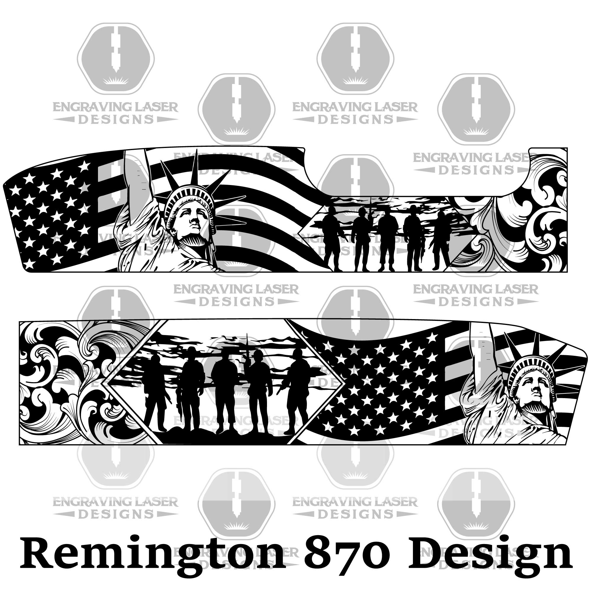 This Engraving Laser Designs Remington 870 design - Inspire Uplift