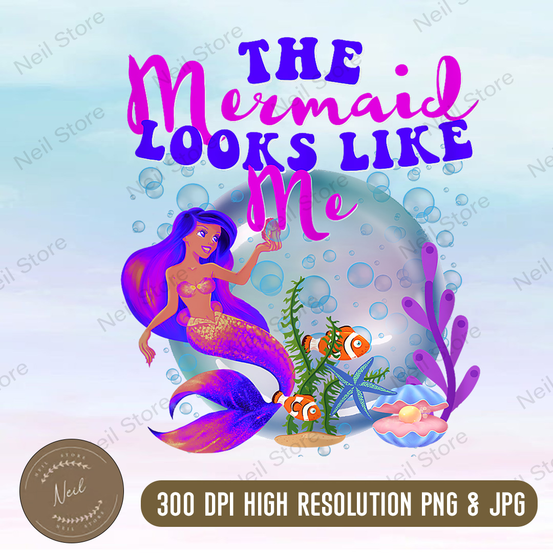 The Mermaid Looks like Me Png,Funny Mermaid Png,Little Merma | Inspire ...
