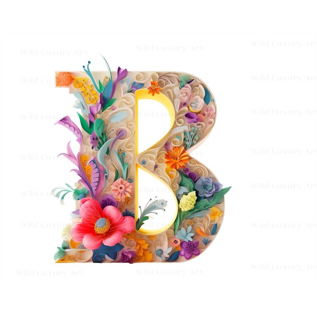 Uppercase B Clipart Transparent PNG, Scrapbook, Fabric, POD - Inspire ...