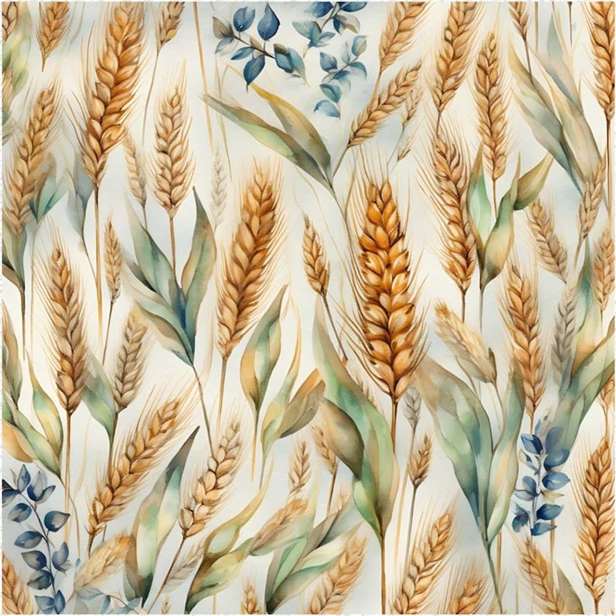 Watercolor Wheat Print Egyptian Digital Pattern, Printable - Inspire Uplift