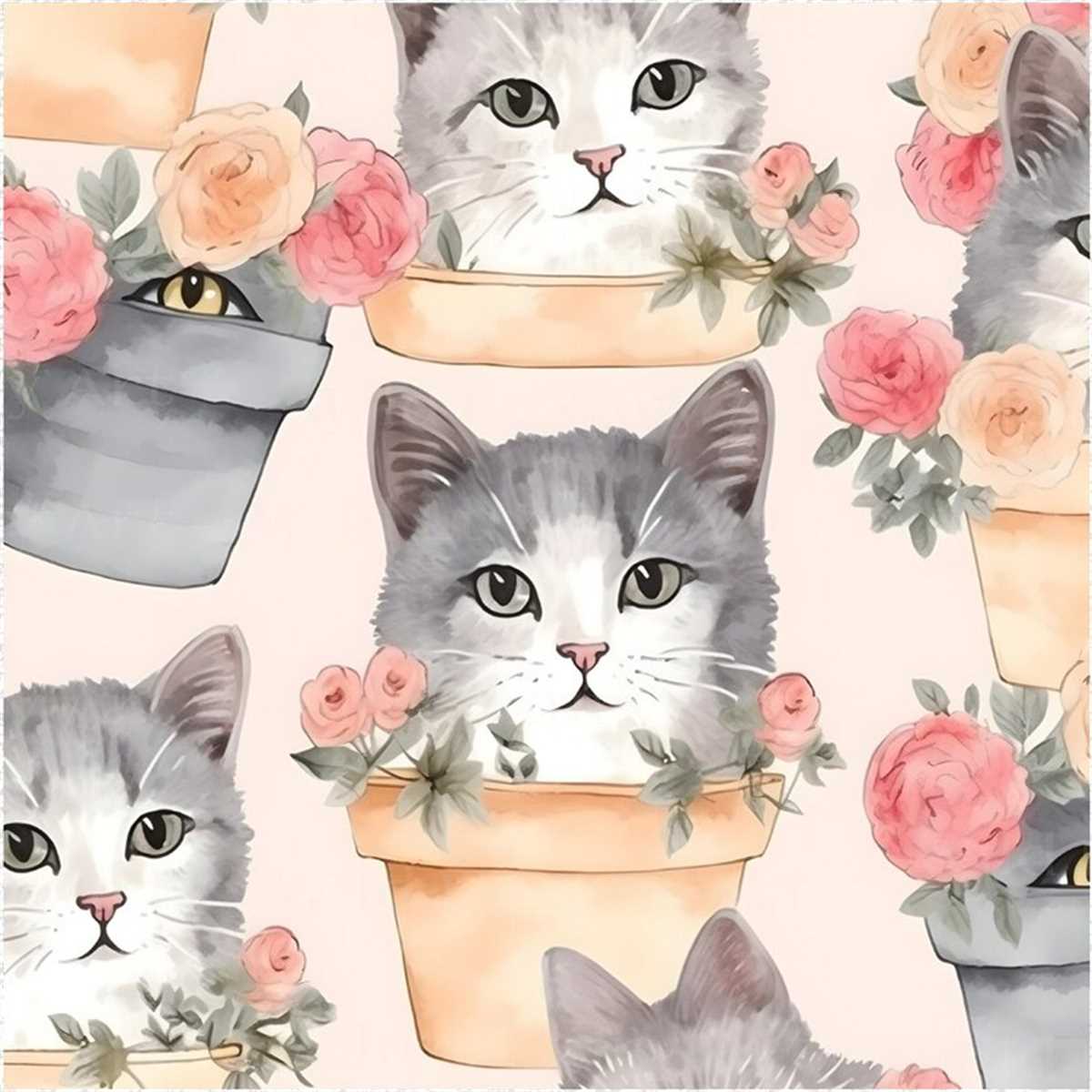 Mau Egyptian Cat Abstract Digital Pattern, Printable - Inspire Uplift