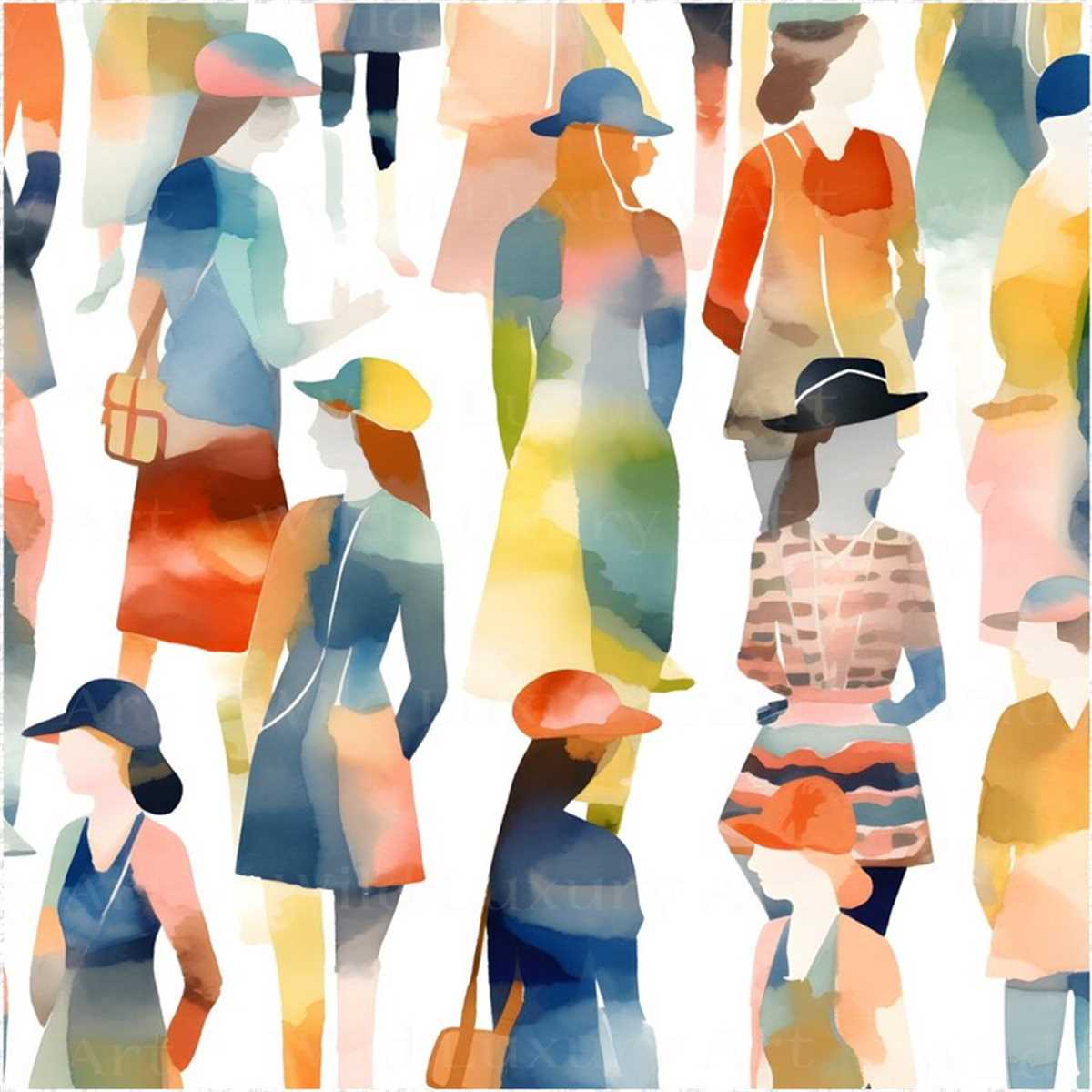 Urban People Abstract Digital Pattern, Printable | Inspire Uplift