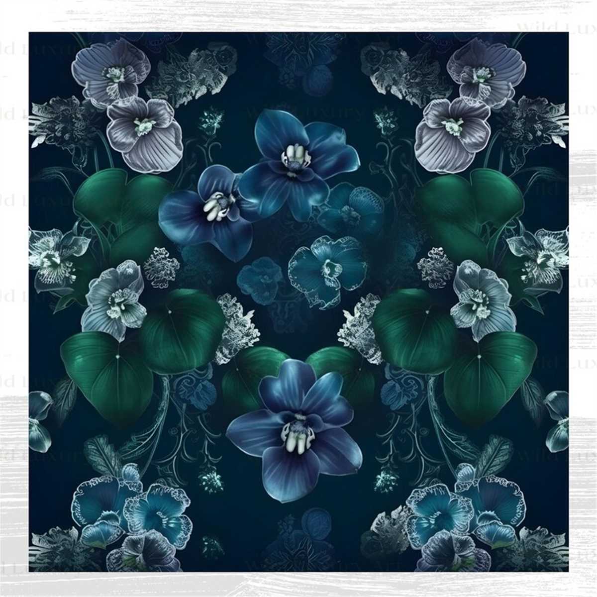 Floral Mix of African Violets Digital Pattern, Printable | Inspire Uplift