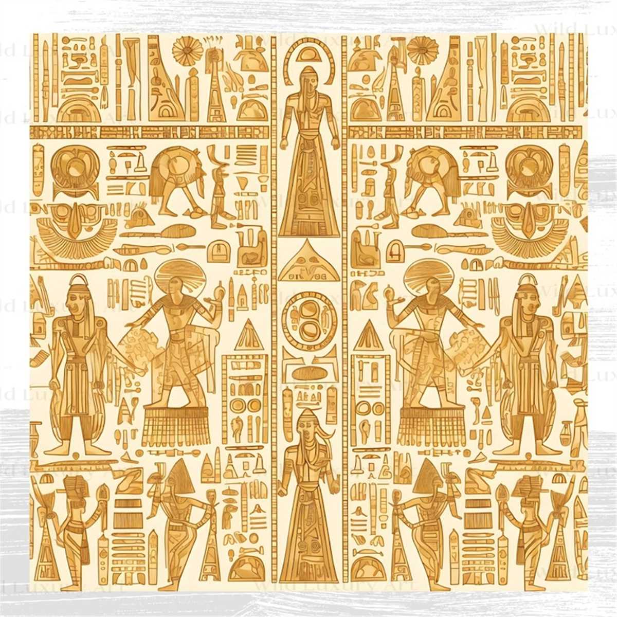 Egyptian Hieroglyphs Objects Digital Pattern, Printable, Sub - Inspire ...