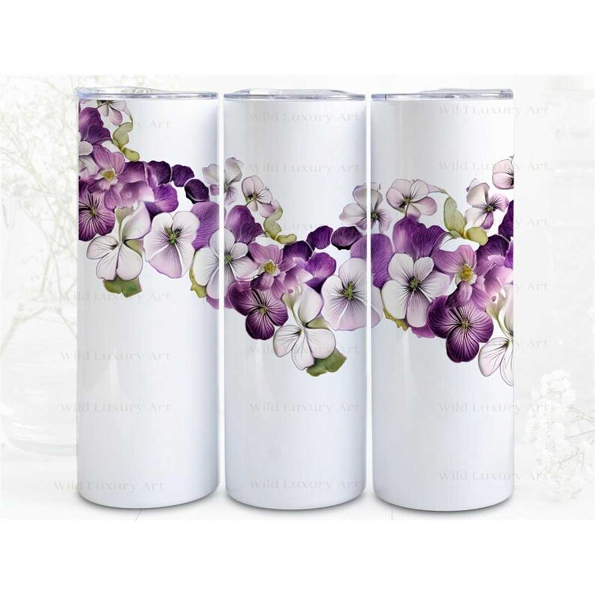 Pretty Purple Violets Rows Digital Art, Sublimation, 300dpi - Inspire ...