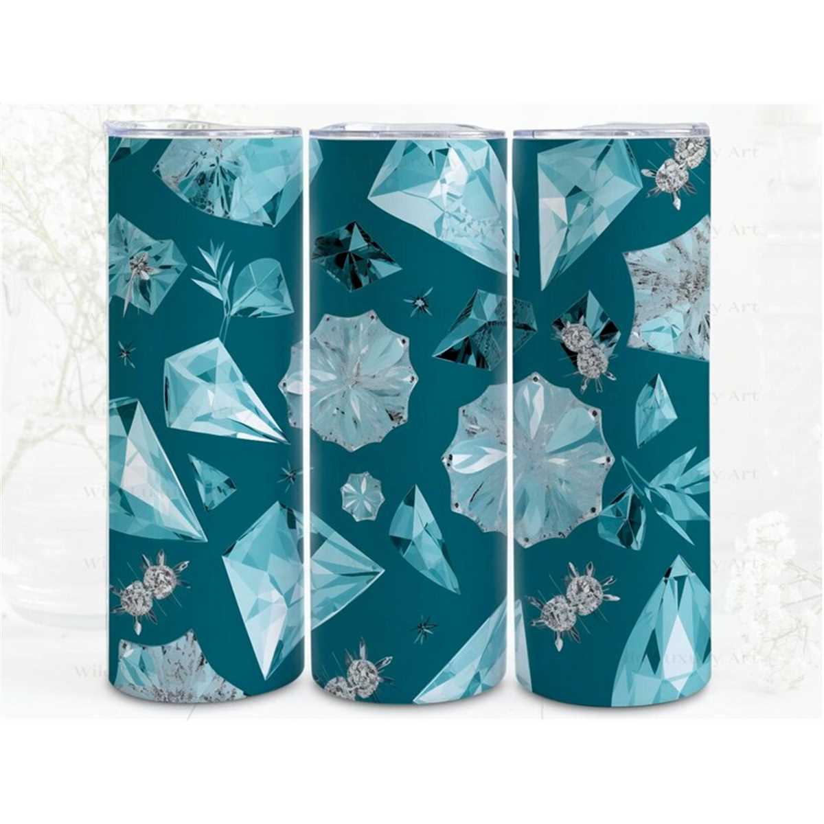 Aqua Diamonds Pattern Digital Art Print, Sublimation, Straig | Inspire ...