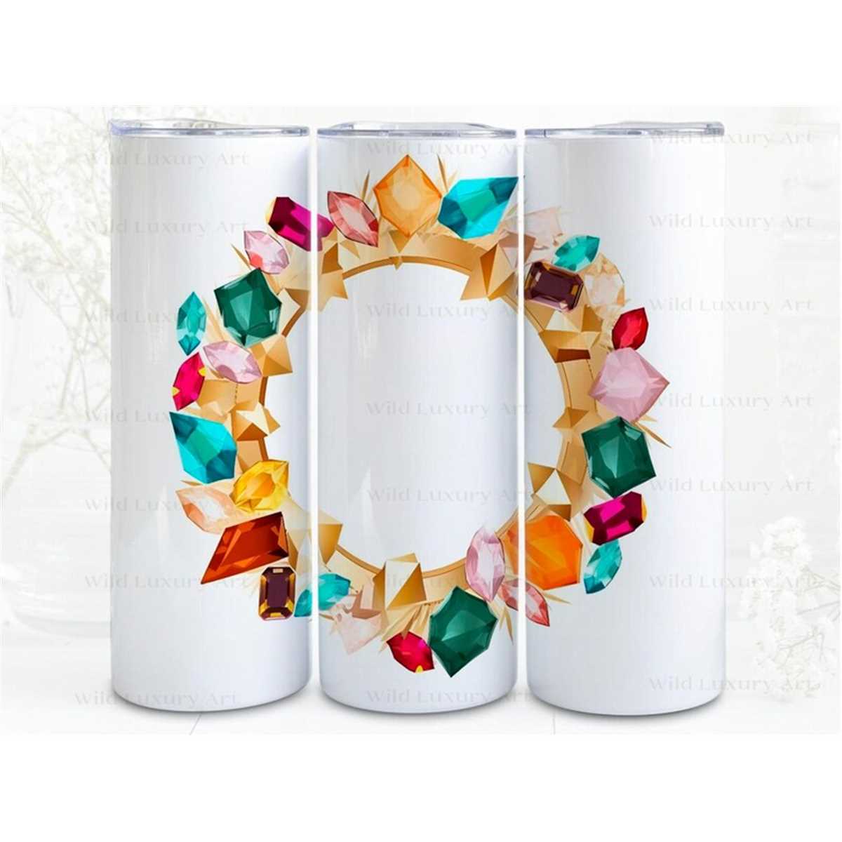 Gemstones Diamond Wreath Digital Art Print, Sublimation, Str - Inspire ...