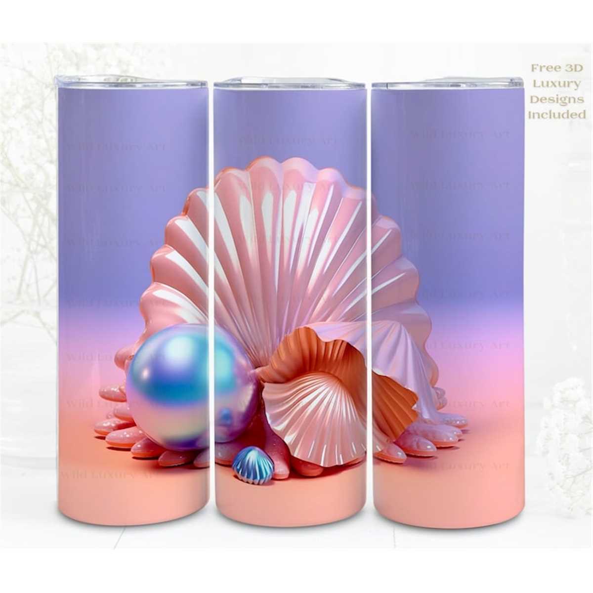 3D Tumbler Wrap Sublimation Pearl Sea Shell, Sublimation, 30 - Inspire ...