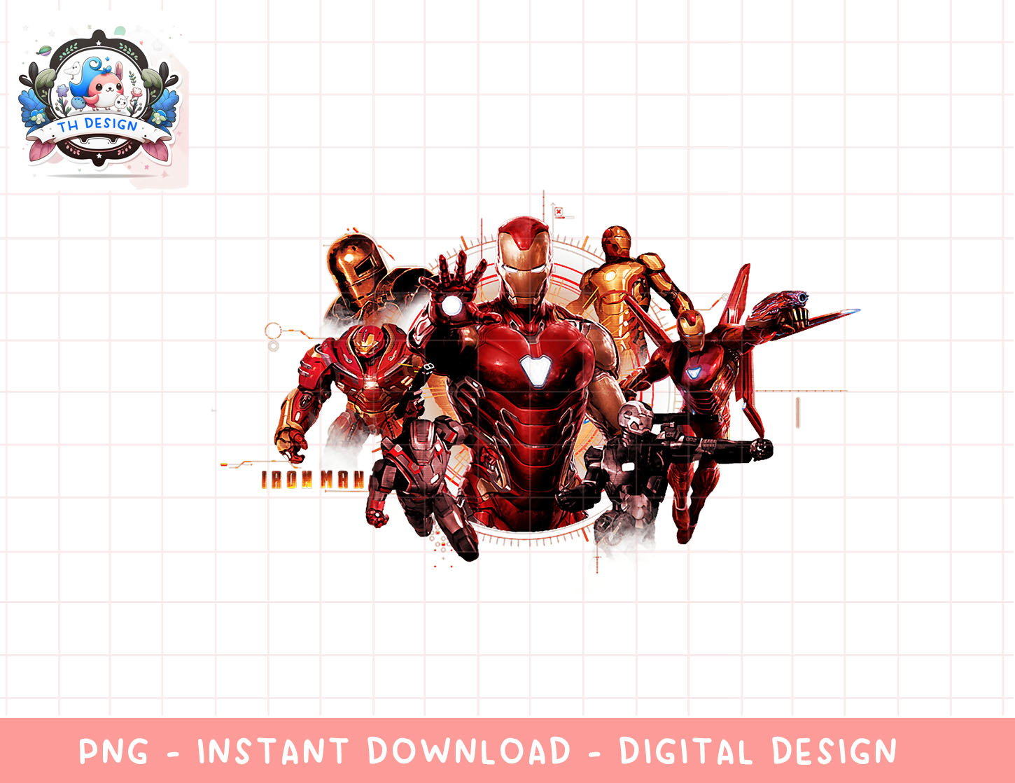 Marvel Avengers Endgame Iron Man Mashup png, sublimation.jpg - Inspire ...