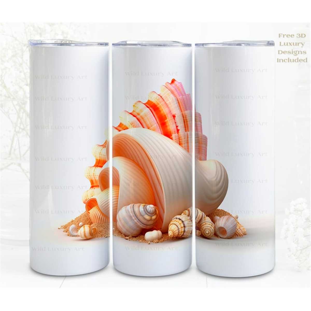 3D Tumbler Wrap Sublimation Stunning Seashell, Sublimation, - Inspire ...