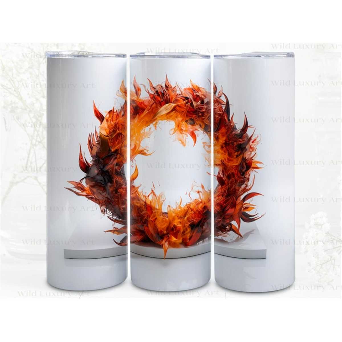 3D Flame Wreath Digital Art Print, Sublimation, Straight Ski | Inspire ...
