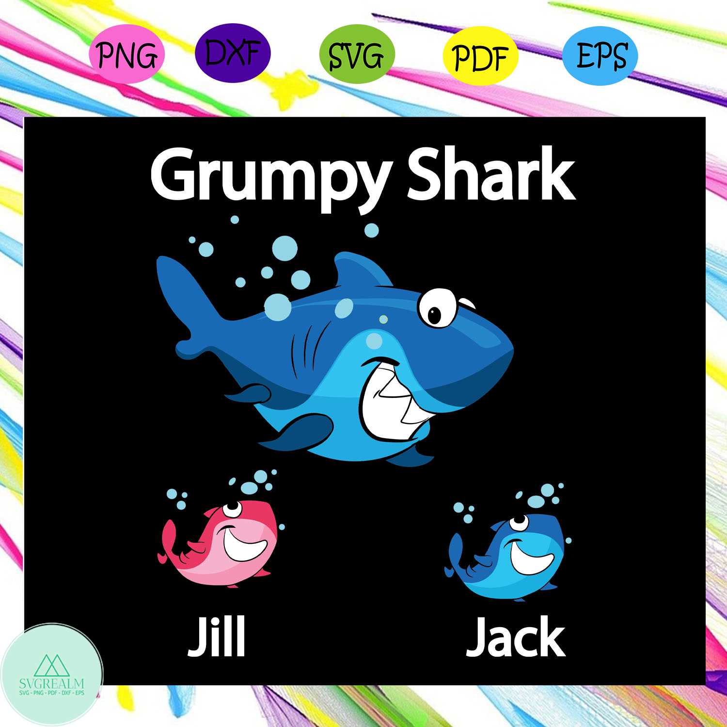 Grumpy shark svg, fathers day svg, fathers day gift, fathers | Inspire ...