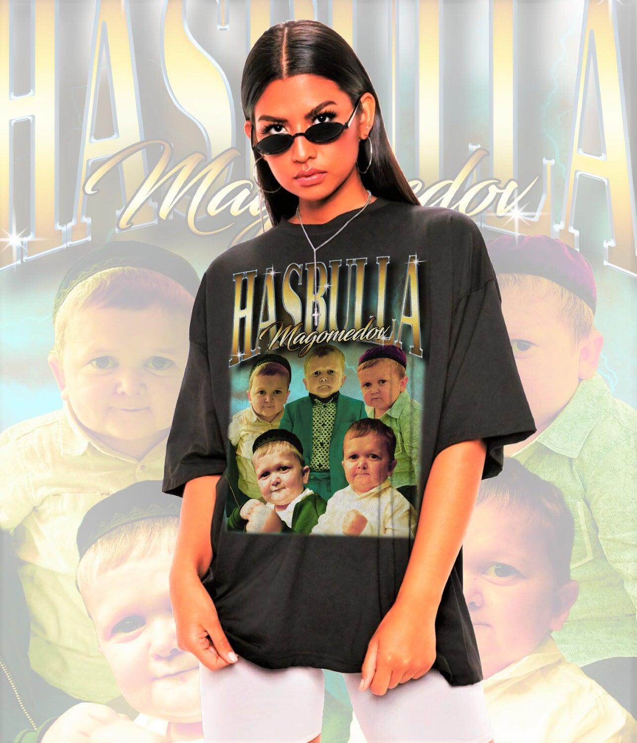 Retro Hasbulla Magomedov Shirt -King Hasbulla Tshirt, Hasbul | Inspire ...