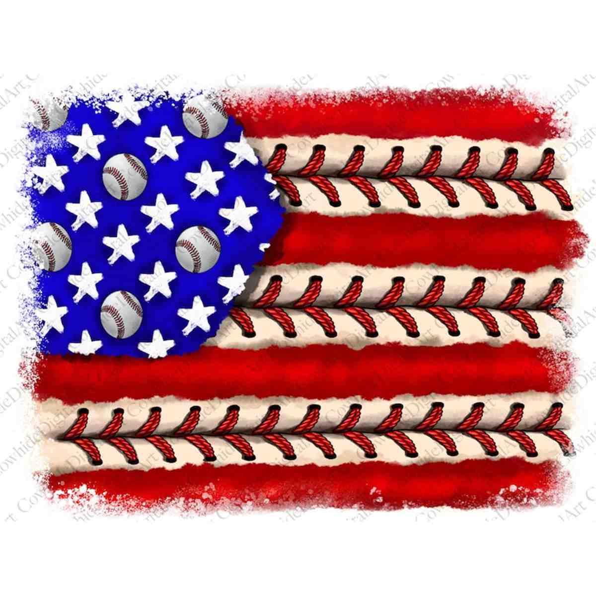 Baseball American flag png sublimation design download, 4th | Inspire ...