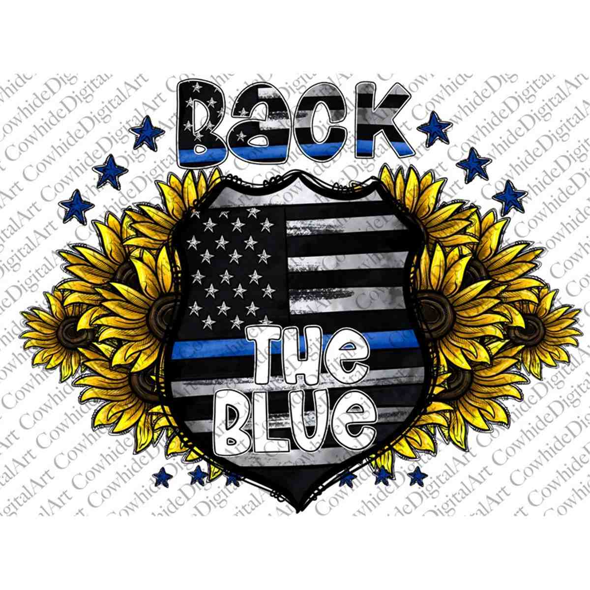 Back The Blue PNG,Blue Stripe Stars Police Design, American | Inspire ...