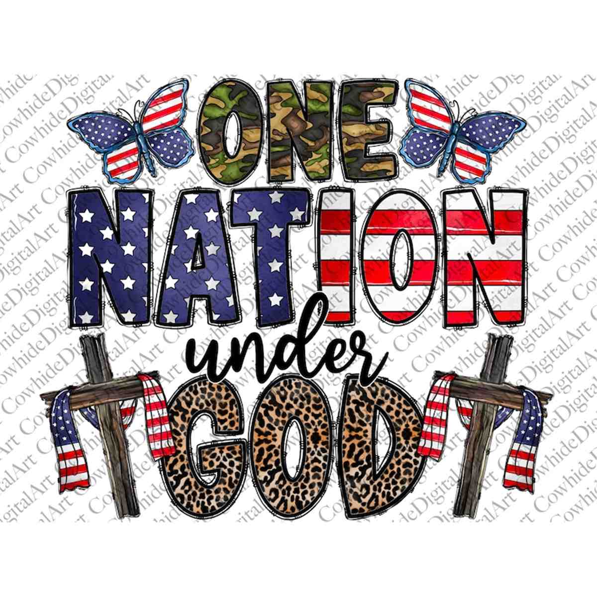 One Nation Under God Png File,4th of July, Jesus, American F - Inspire ...