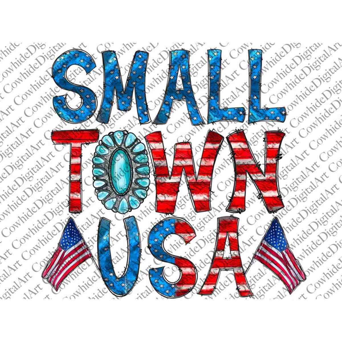 Small Town USA Png File, America Flag, America, Gemstone Tur - Inspire ...
