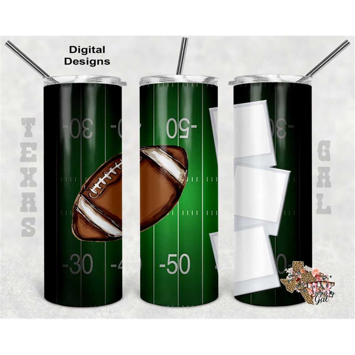 20 oz Skinny Tumbler Football Field Frame Seamless Sublimati - Inspire ...