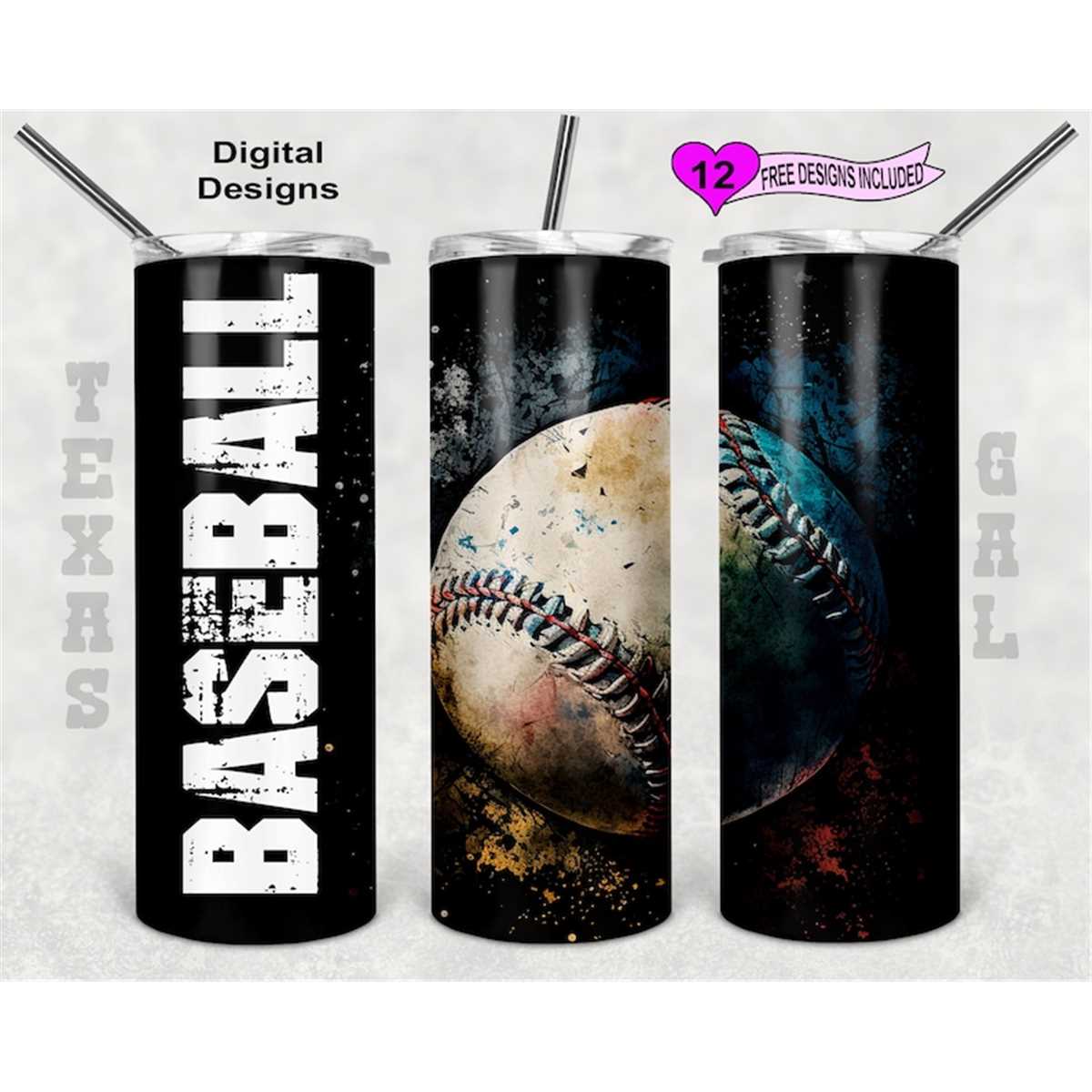 Baseball Tumbler Wrap, 20oz Sublimation Tumbler PNG, Digital | Inspire ...