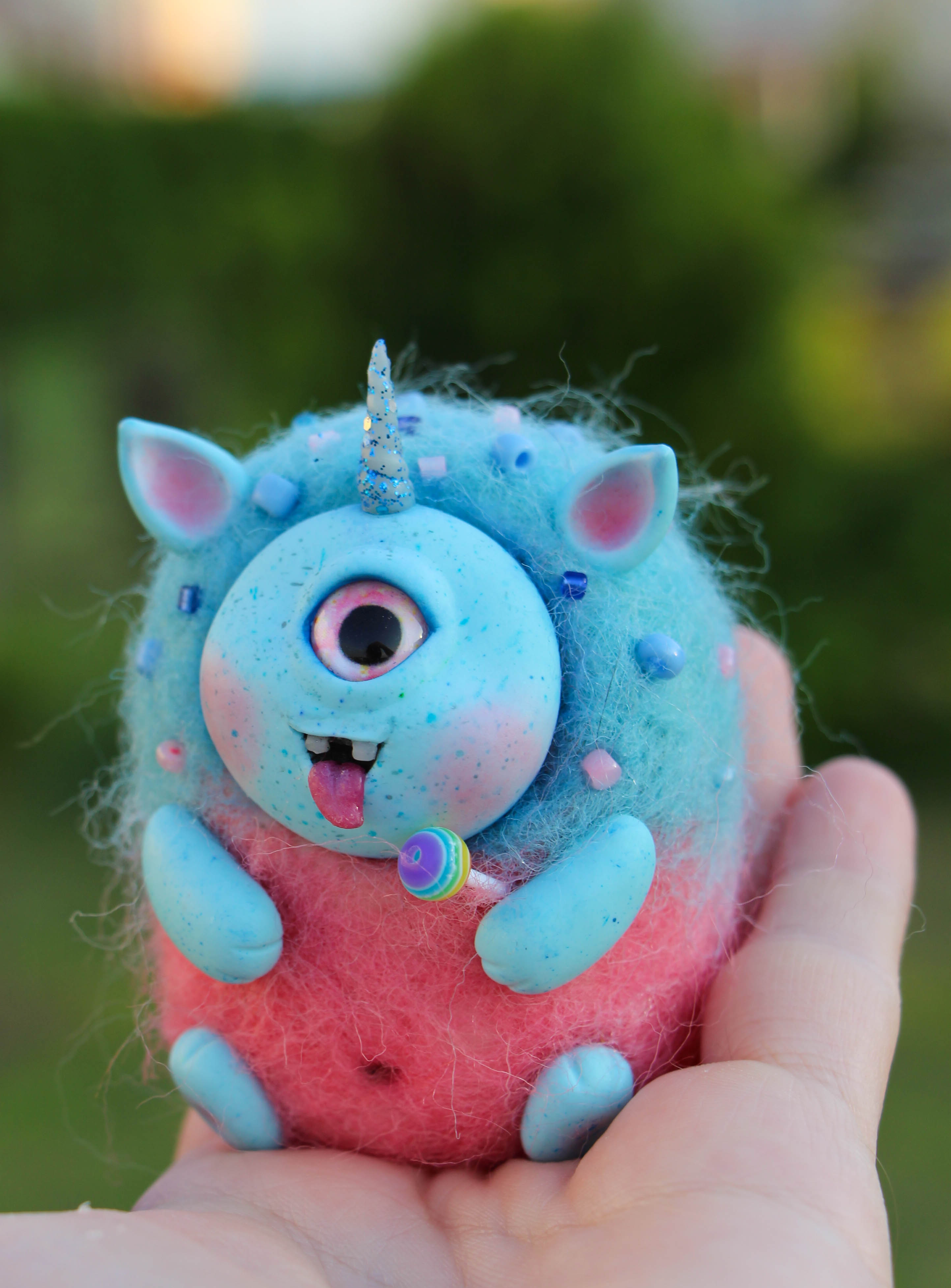 Cute cyclops Collectible Wool Toy Art Doll | Inspire Uplift