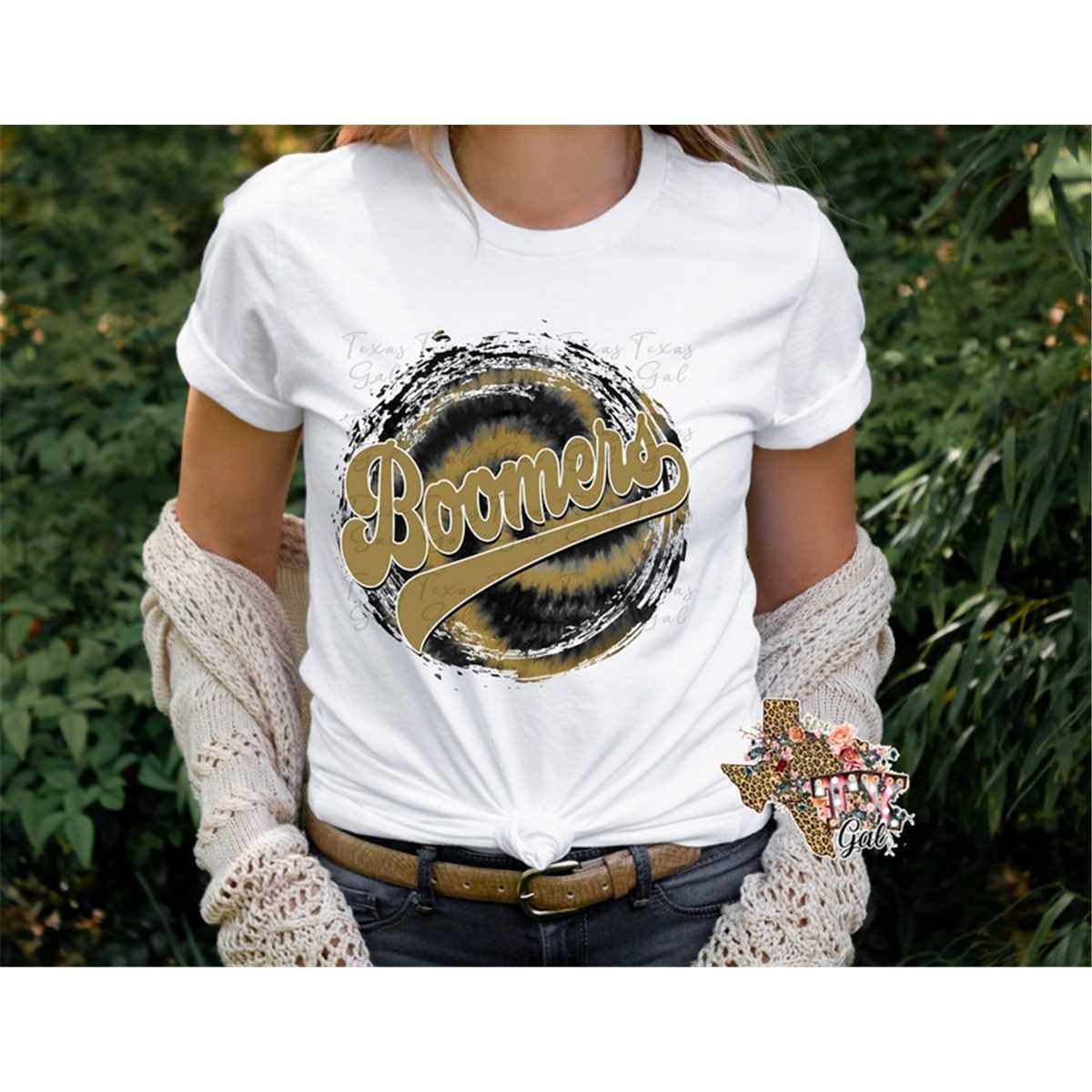 T-shirt Boomers Gold Black Tie Dye School Spirit Sublimation - Inspire ...