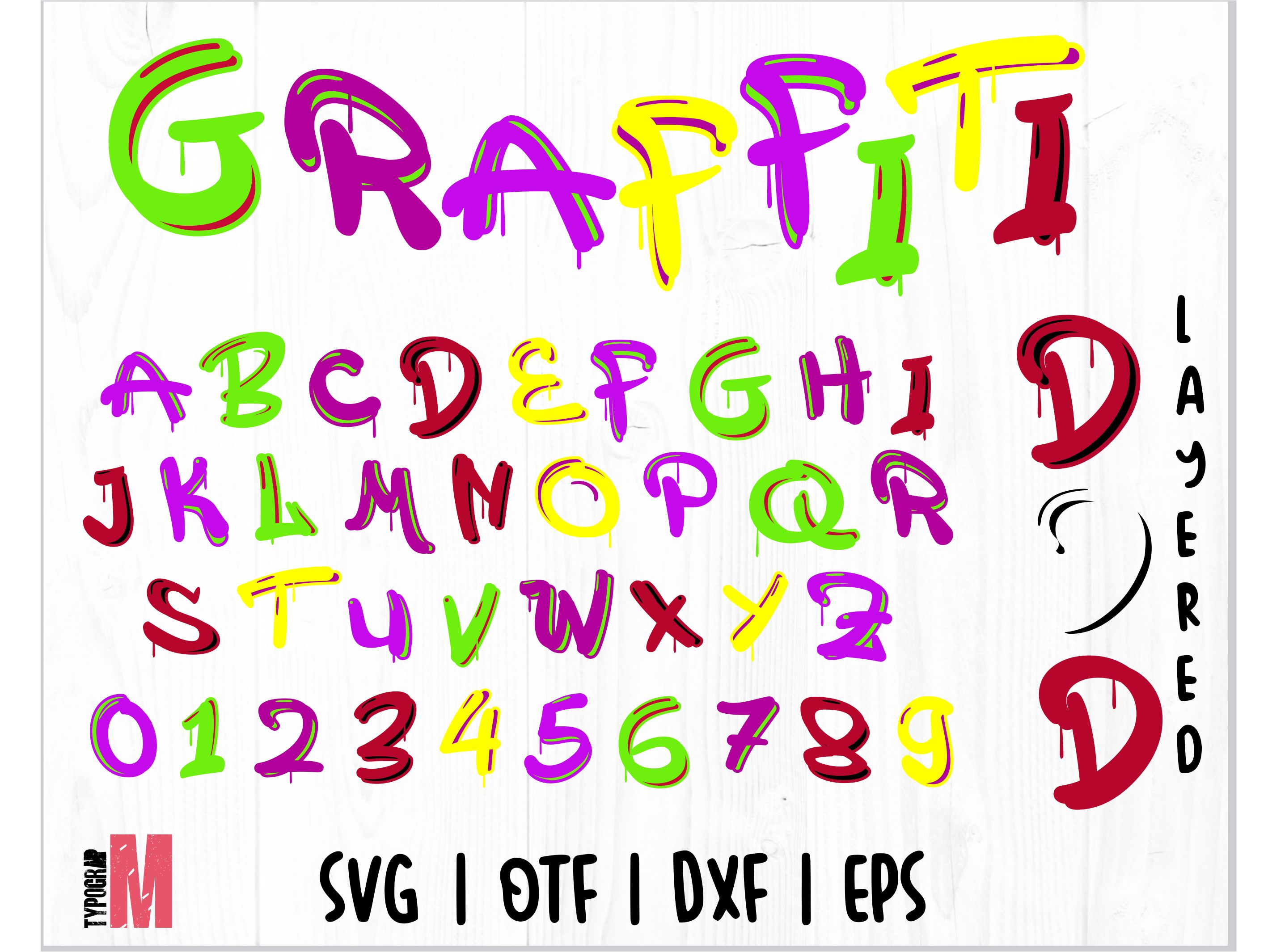 Graffiti Dripping Layered Font SVG | Graffiti Font SVG Cricu - Inspire ...