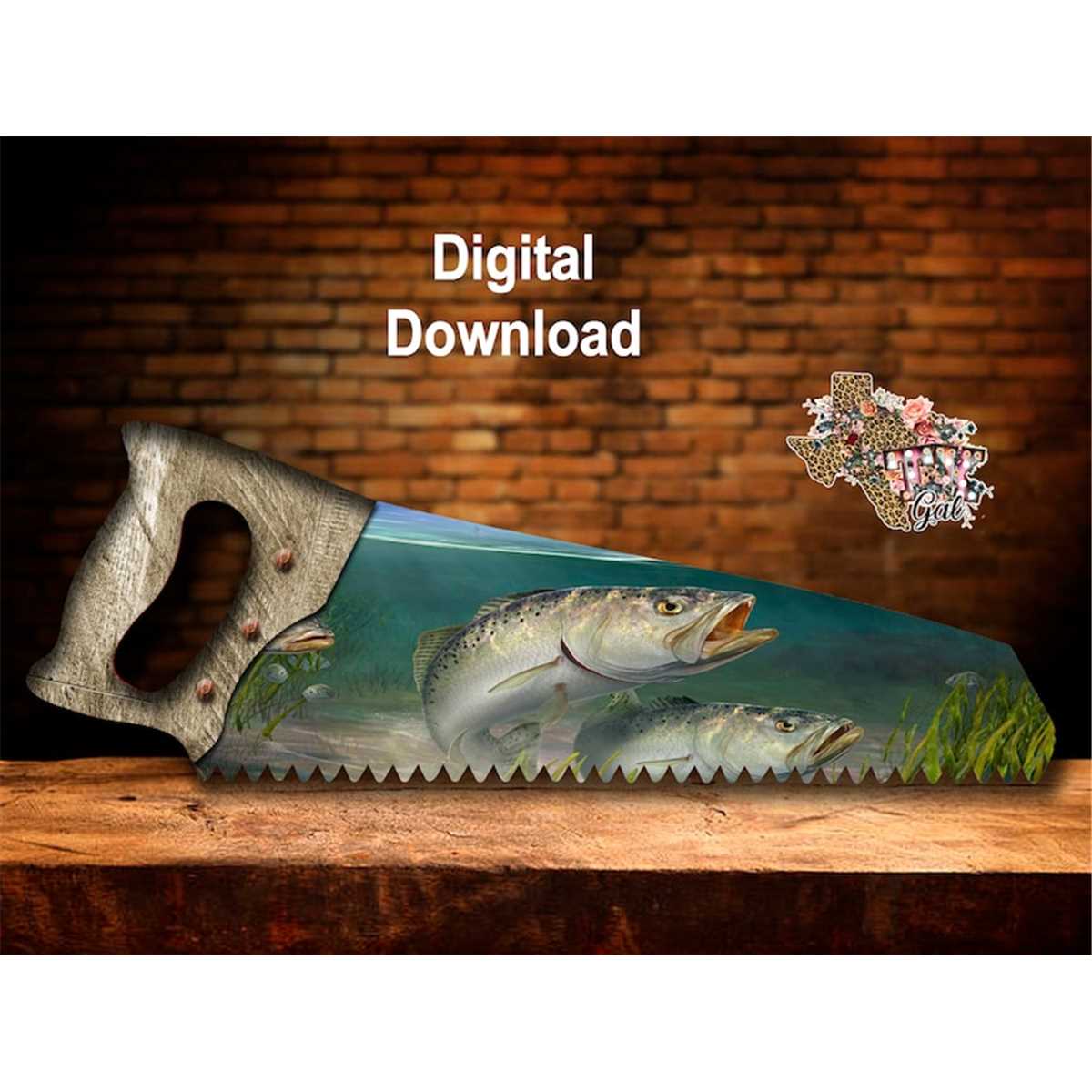 Fish Water Farm Hand Saw Farmhouse Wall Hanger Sign Sublimat - Inspire ...