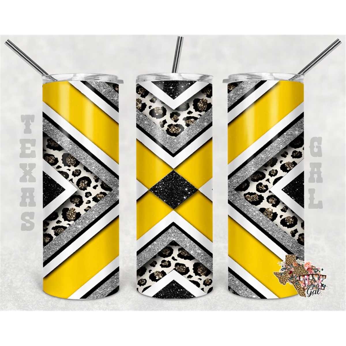 20 oz Skinny Tumbler Yellow Sublimation Design PNG Instant D - Inspire ...