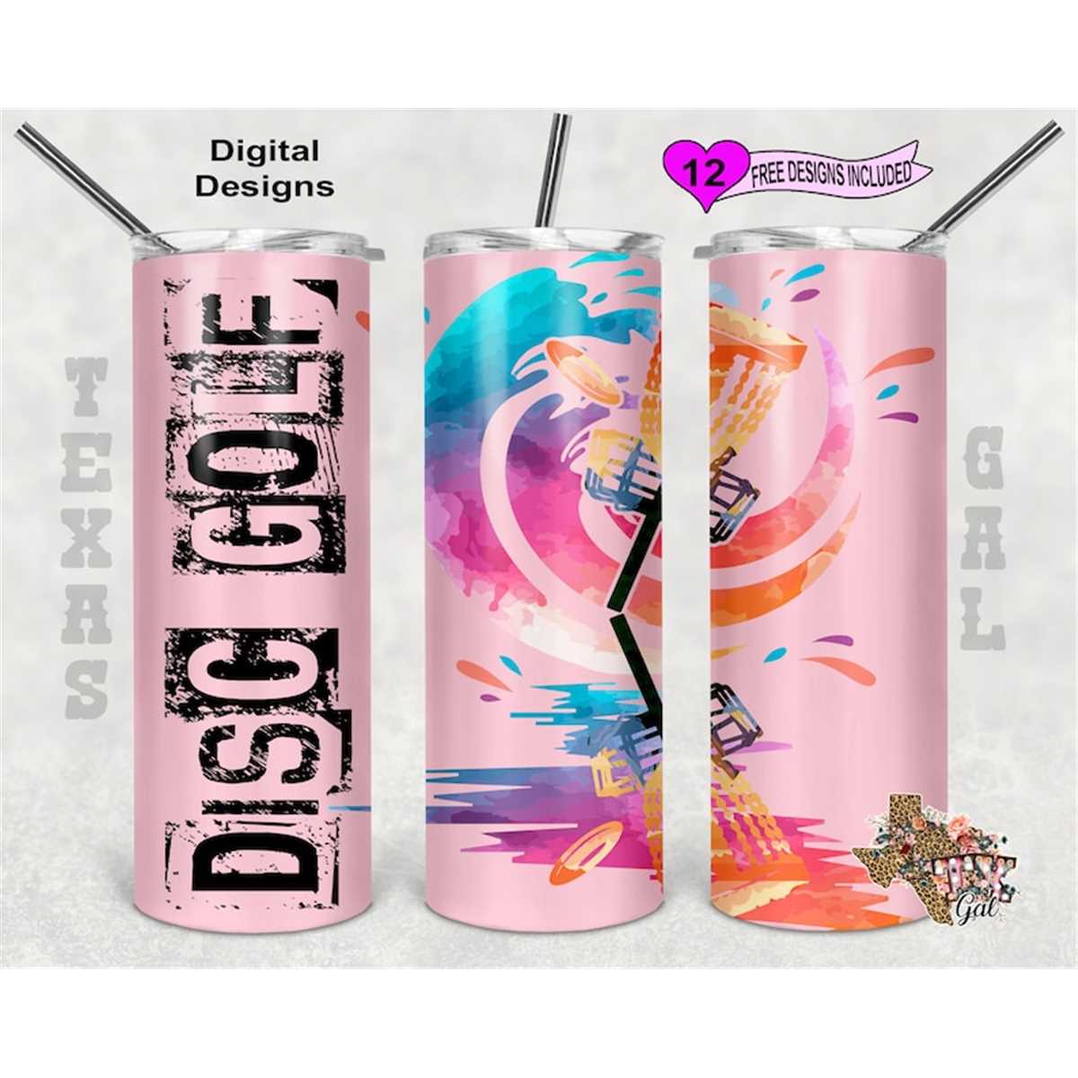 Disc Golf Tumbler Wrap, 20oz Sublimation Tumbler PNG, Digita | Inspire ...